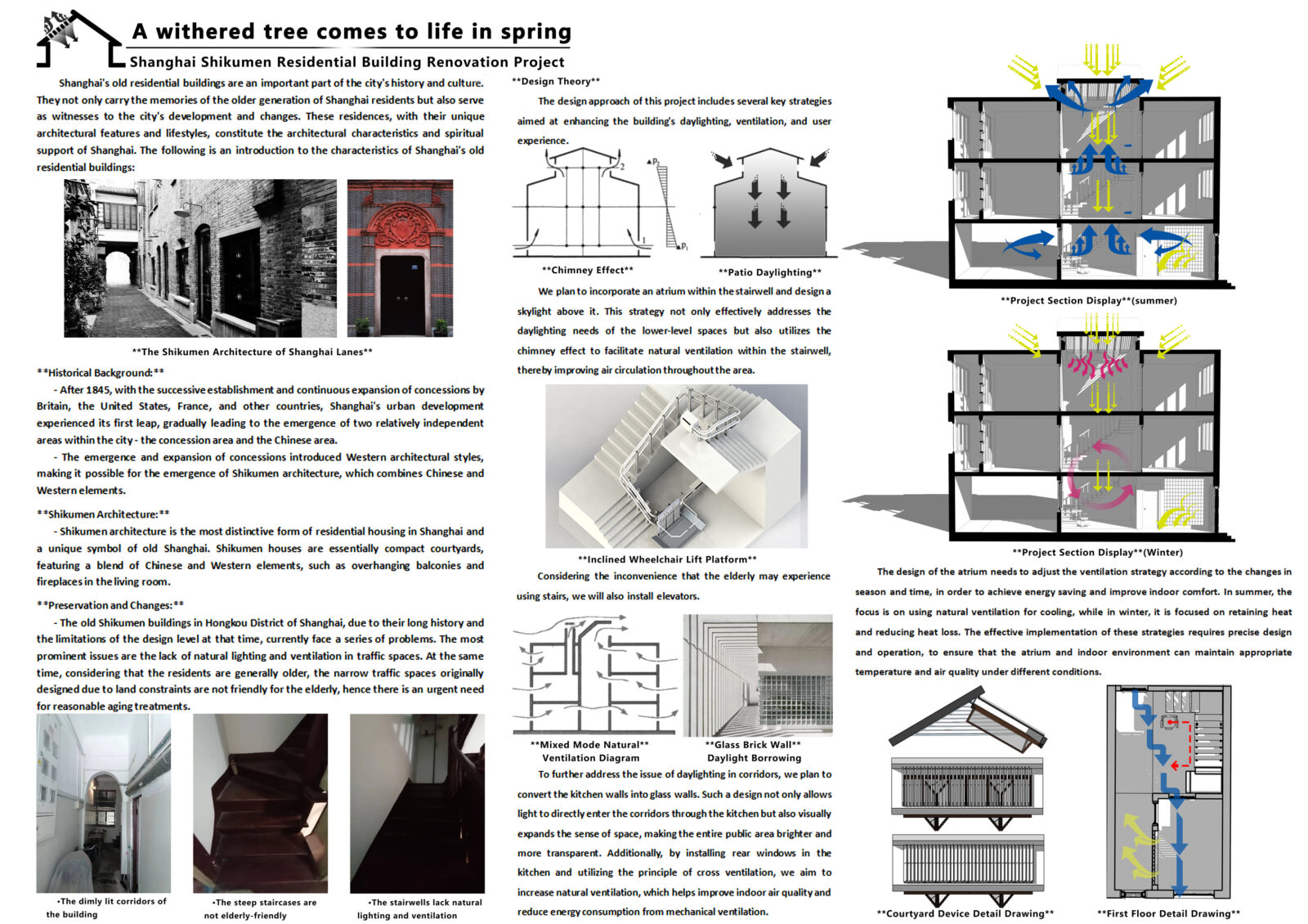2024 – a withered tree comes to life in spring – Daylight and Architecture